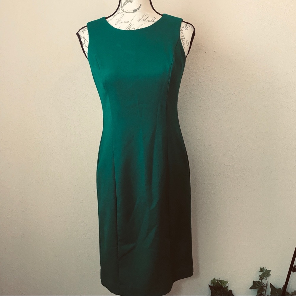 Talbots Emerald Green Sheath Dress - Gem